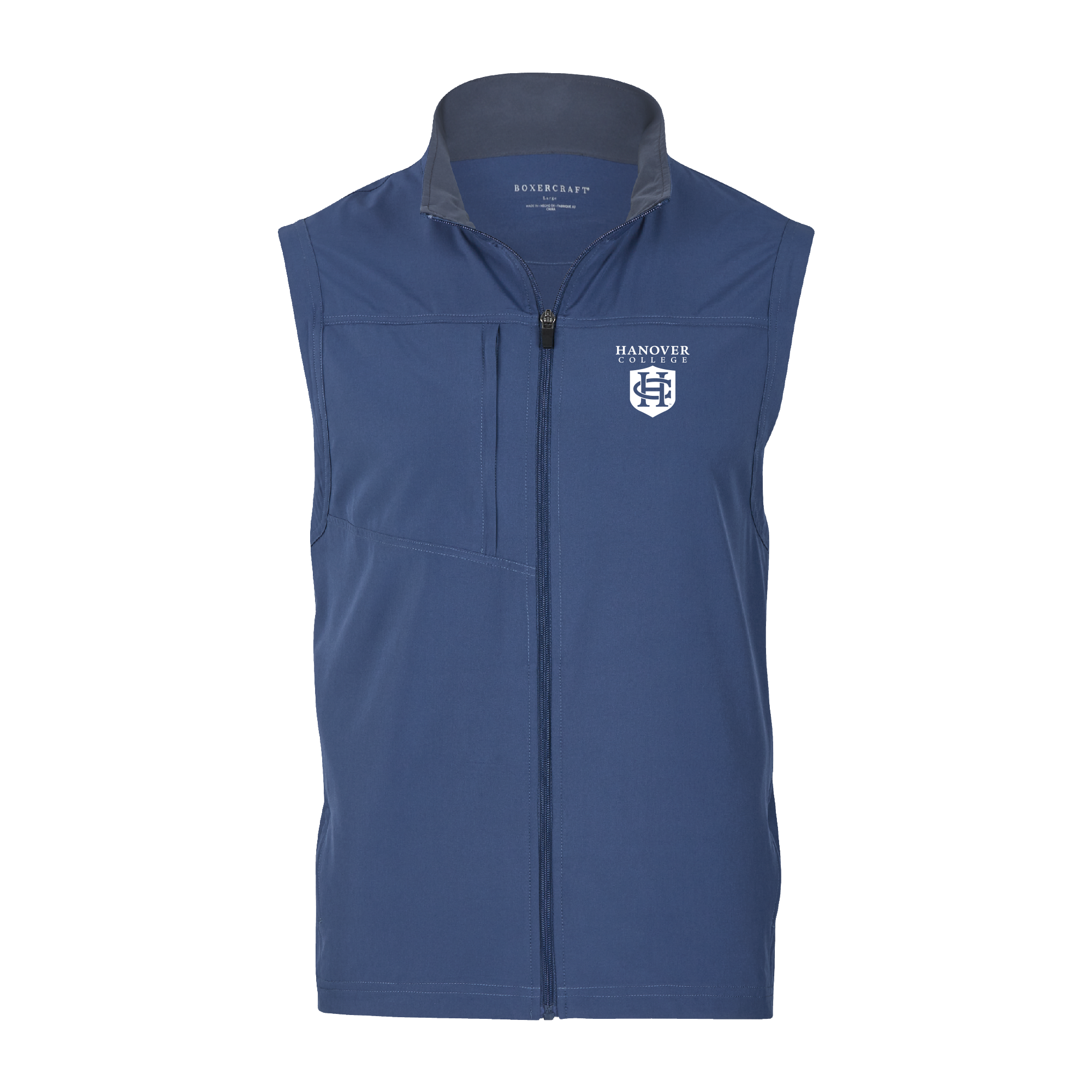 Stretch Woven Vest | Indigo – Hanover College Campus Store